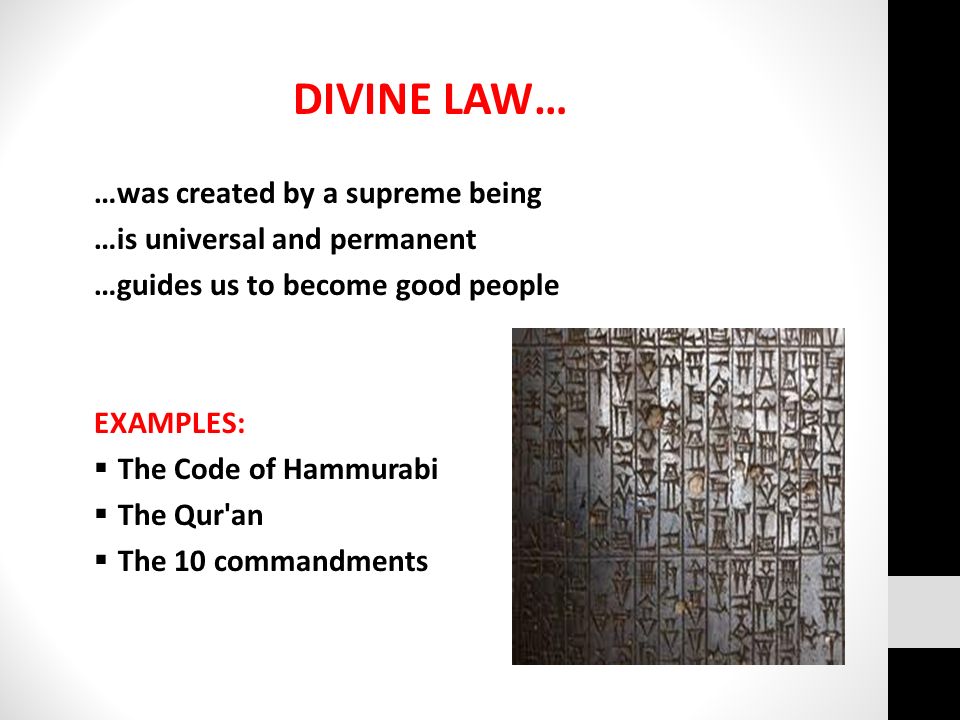 THEORY OF DIVINE LAW | The Lawyers & Jurists