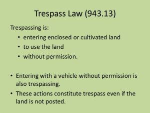 LAW OF TRESPASS TO GOODS | The Lawyers & Jurists
